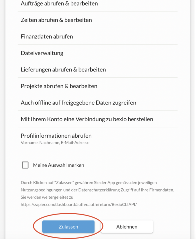 Activate integration Zapier