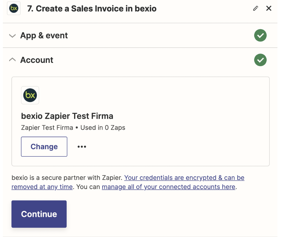 Activate integration Zapier
