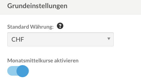 Währungen und Umrechnungskurse