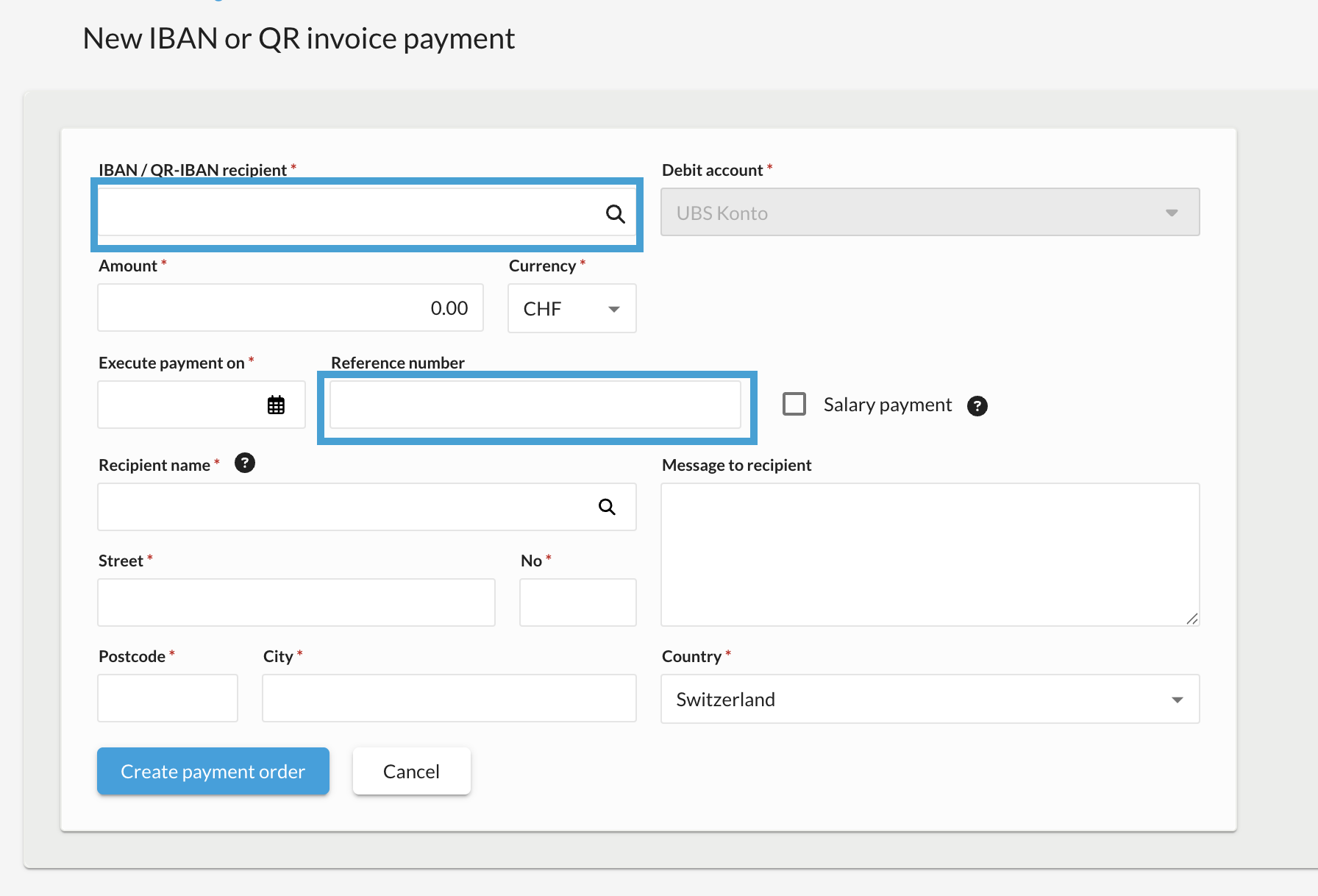 Invoice with QR code