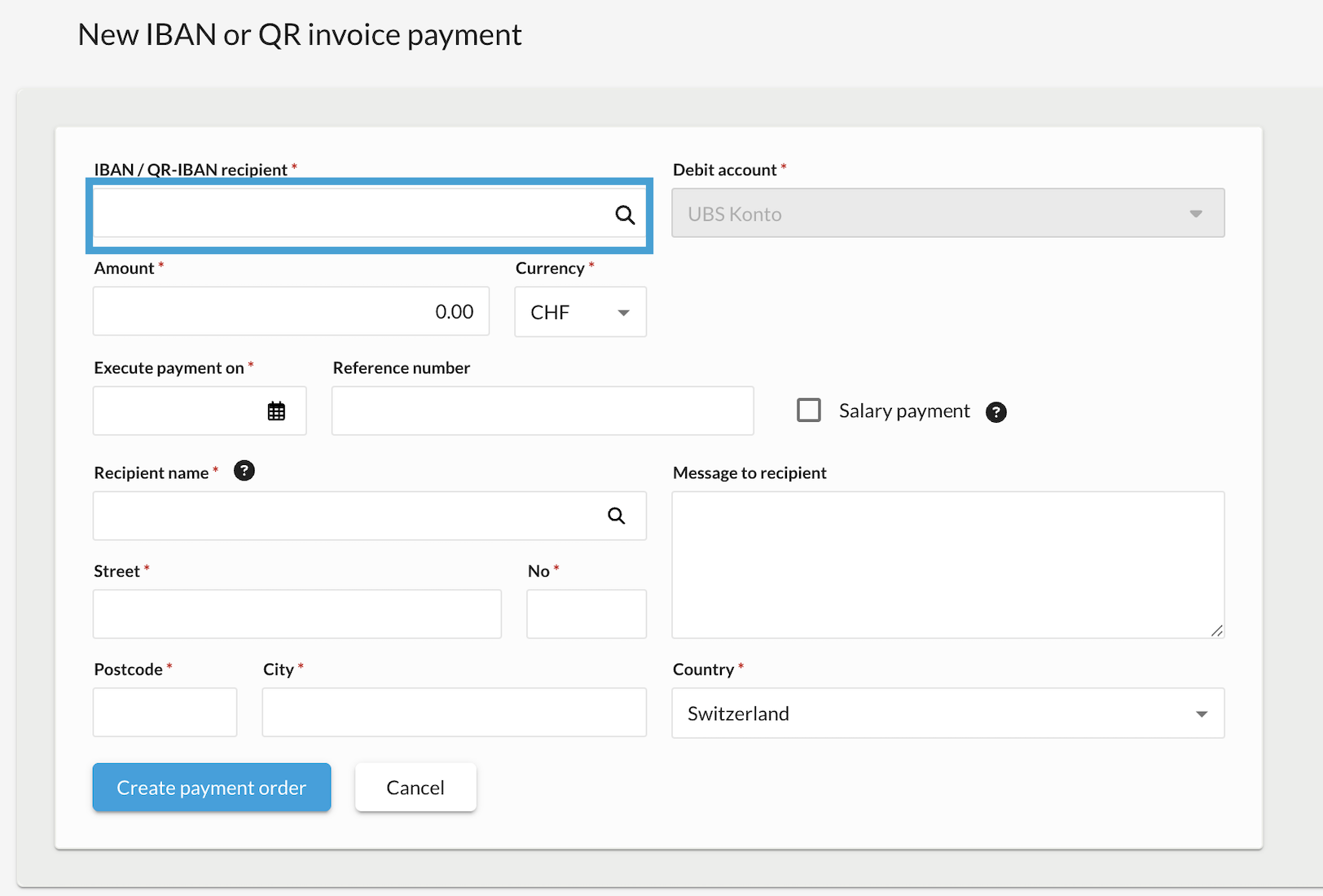 Invoice with QR code