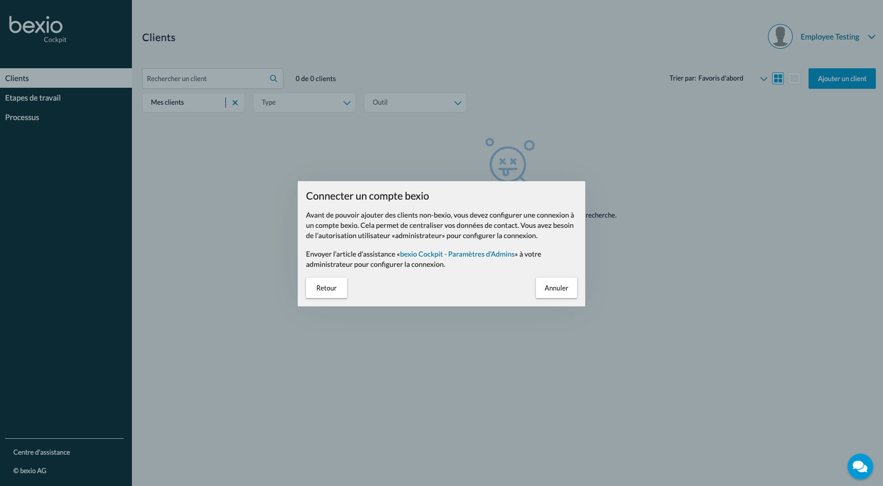 Connecter votre compte bexio avec le bexio Cockpit