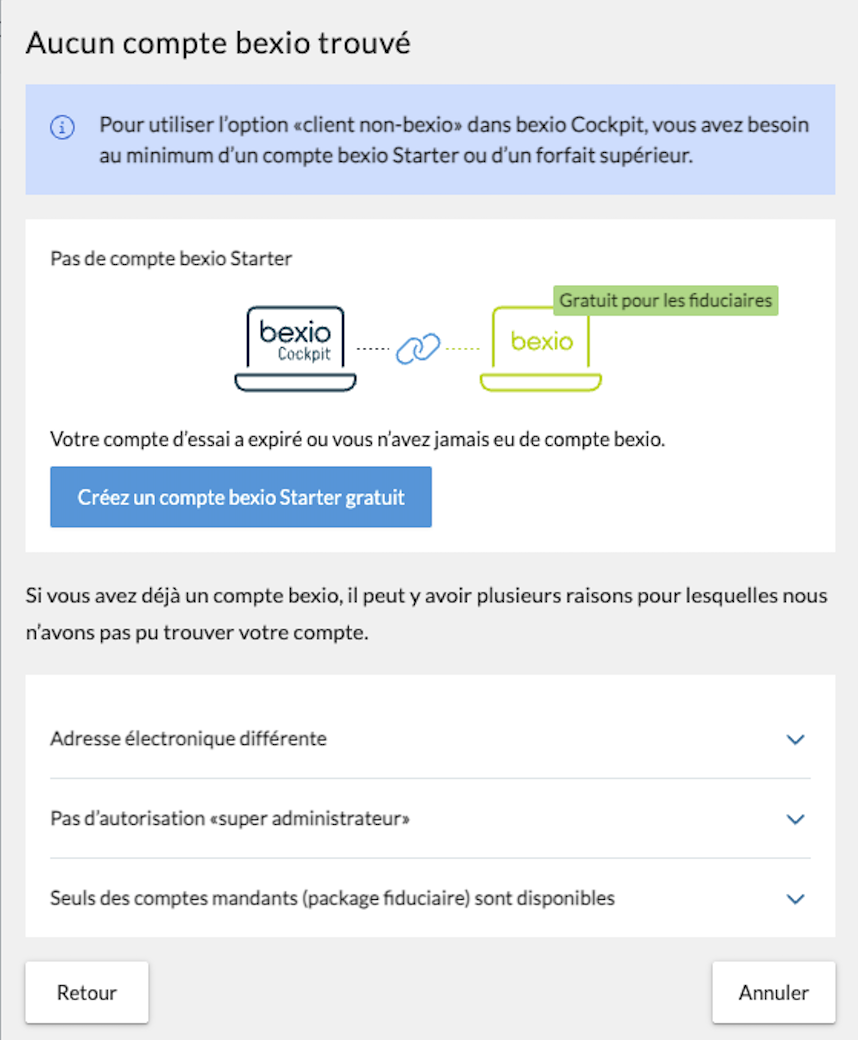 Connecter votre compte bexio avec le bexio Cockpit