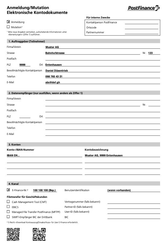 How do I activate the PostFinance bank?
