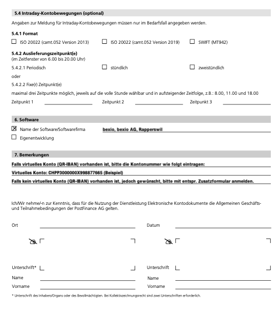 How do I activate the PostFinance bank?