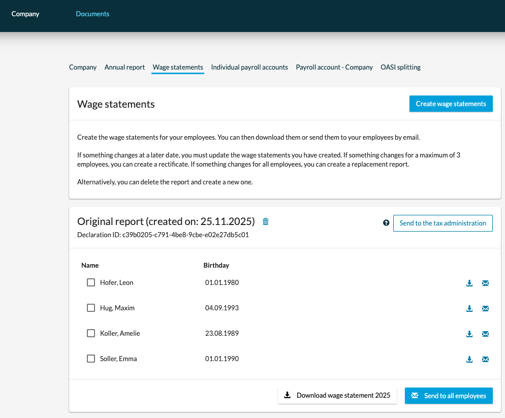 Overview of documents